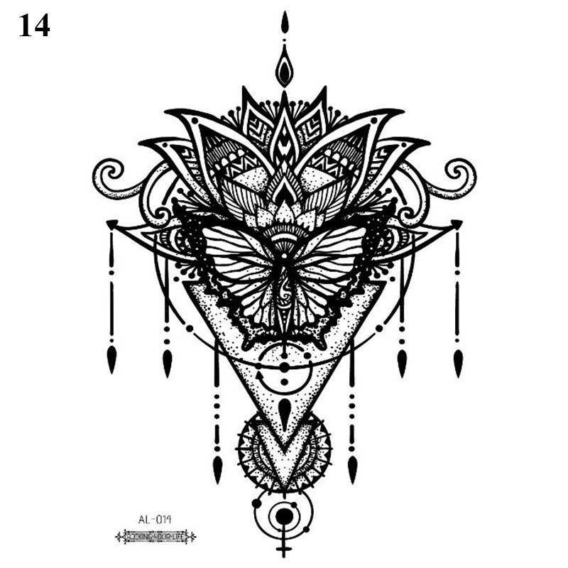 Waterproof Temporary Tattoo Sticker Women Sleeve Arm Body Tattoo ...