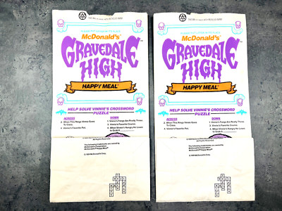 vtg (x2) Gravedale High Monster Creature Cartoon McDonalds Happy Meal ...