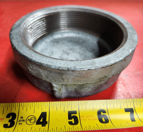 4" USA Round Cap Female NPT Galvanized Malleable Iron Class 150 ...