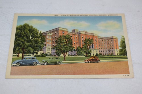 1920 State of Wisconsin General Hospital Madison Wisconsin Postcard E ...
