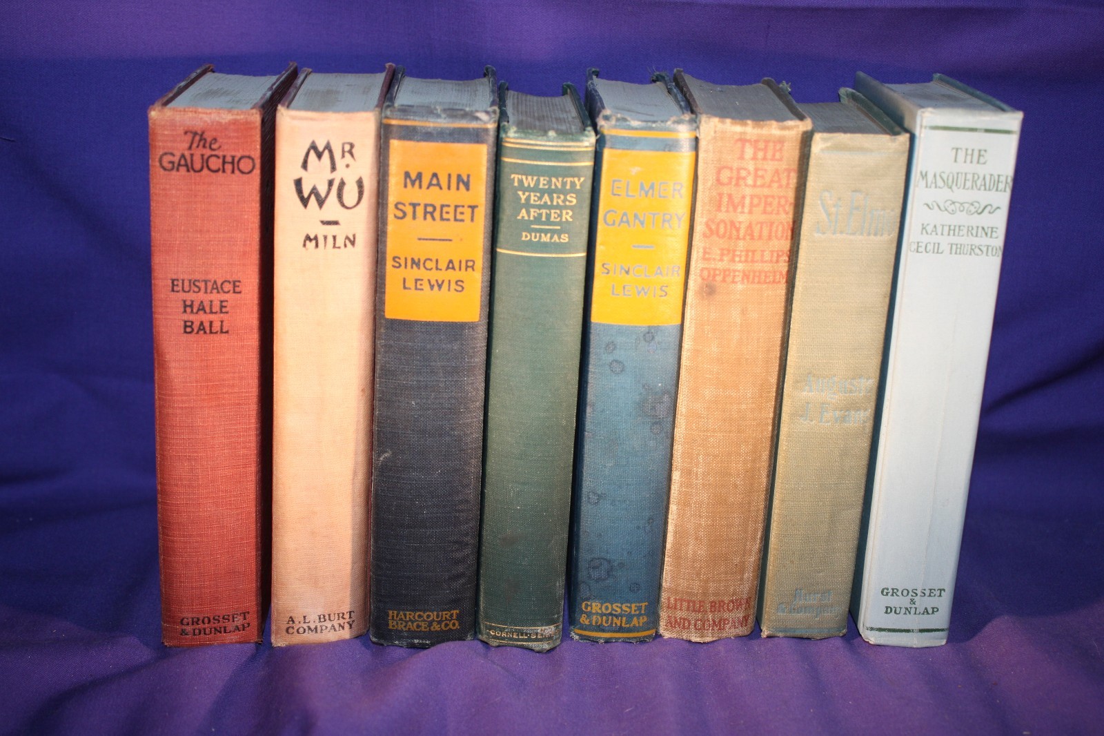 Lot of 5 Vintage Books random colors for staging decor old vintage ...