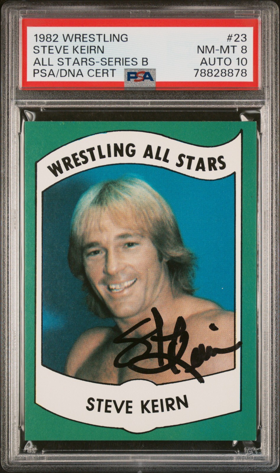 STEVE KEIRN 1982 WRESTLING ALL STARS SIGNED ROOKIE - PSA 8 / PSA AUTO ...