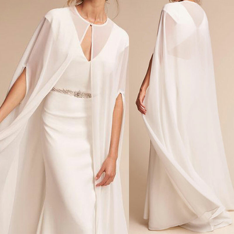 Lady Wedding Bridal Cape White Ivory Cathedral Length Lace Applique ...