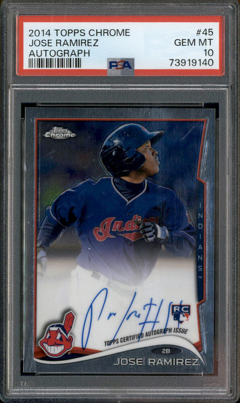 2014 Topps Chrome Rookie Autograph #45 Jose Ramirez RC Auto PSA 10 | eBay