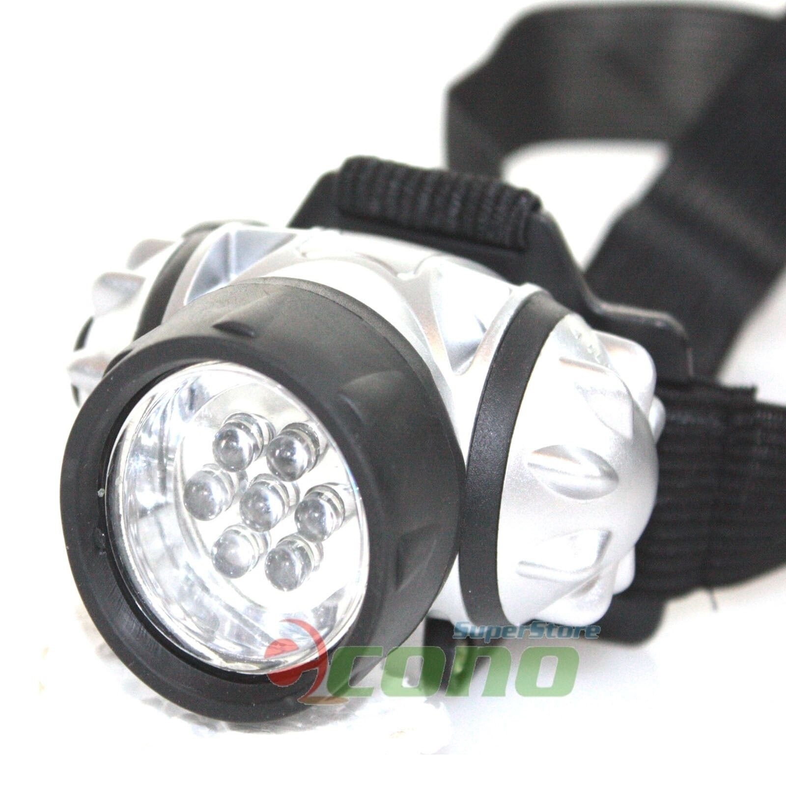 Lot 2 Hands Free LED Headband Flashlight Headlamp Headlight Flash Light ...