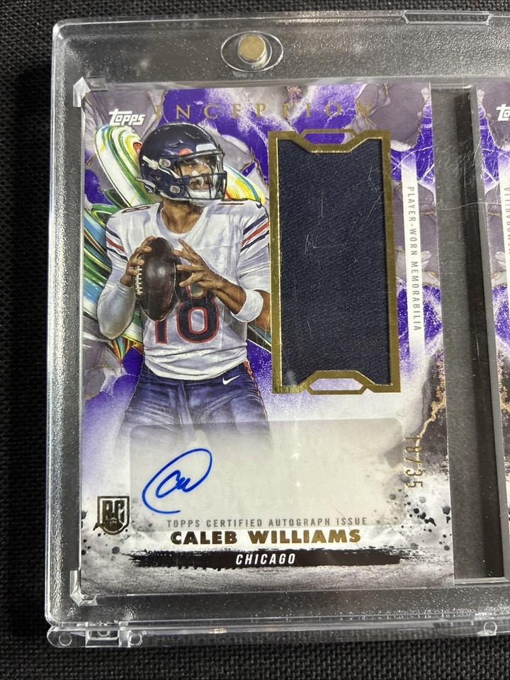 2024 Topps Inception Drake Maye Caleb Williams Jersey # 18/35 Auto ...