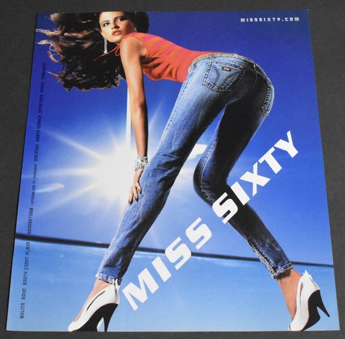 2004 Print Ad Sexy Fashion Long Legs Lady Heels Brunette Miss Sixty ...