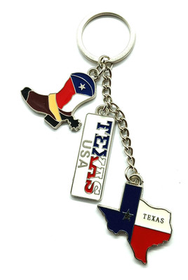 Vintage Texas USA Boot Cowboy Charm Keyring Keychain | eBay
