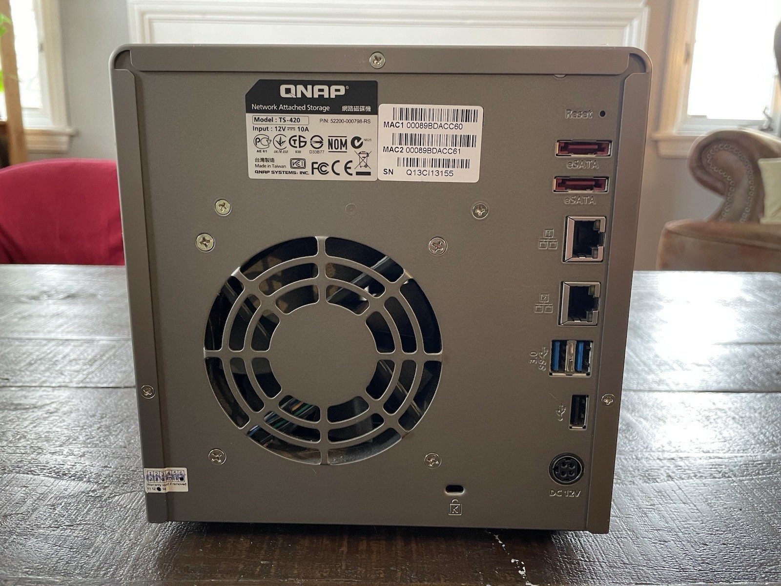 QNAP TS-420 4-Bay NAS Network Attached Storage USB Ethernet eSATA ...
