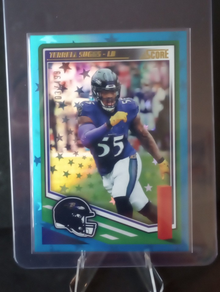 2025 Score Football Terrell Suggs Stars Parallel /499 Baltimore Ravens ...