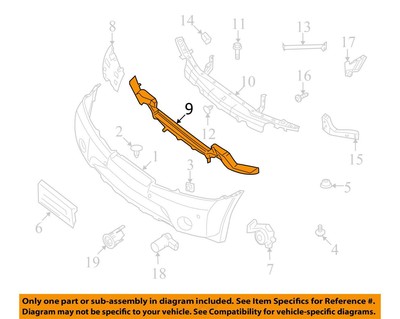 NISSAN OEM 08-15 Armada Bumper Face-Foam Impact Absorber Bar 62090ZW00A ...