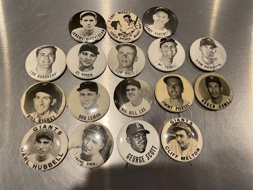 1940'S -1960' S 17 PM10 PIN PINBACK LOT DIZZY DEAN MICKEY MANTLE GABBY ...