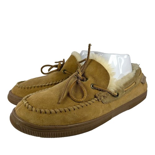 Overland Sheepskin Women's Slippers US 10 Moccasin Fur Lined Slip-On ...