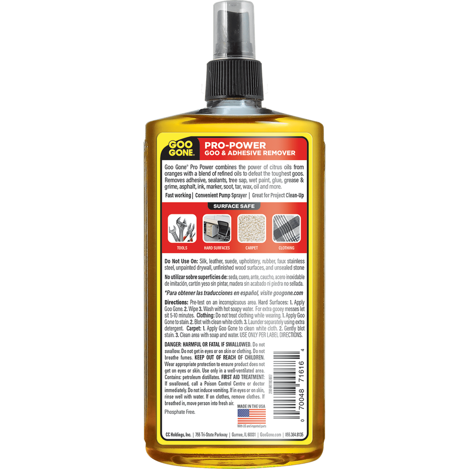 Goo Gone Pro-Power Goo & Adhesive Remover Pump Spray, 16 Oz | eBay