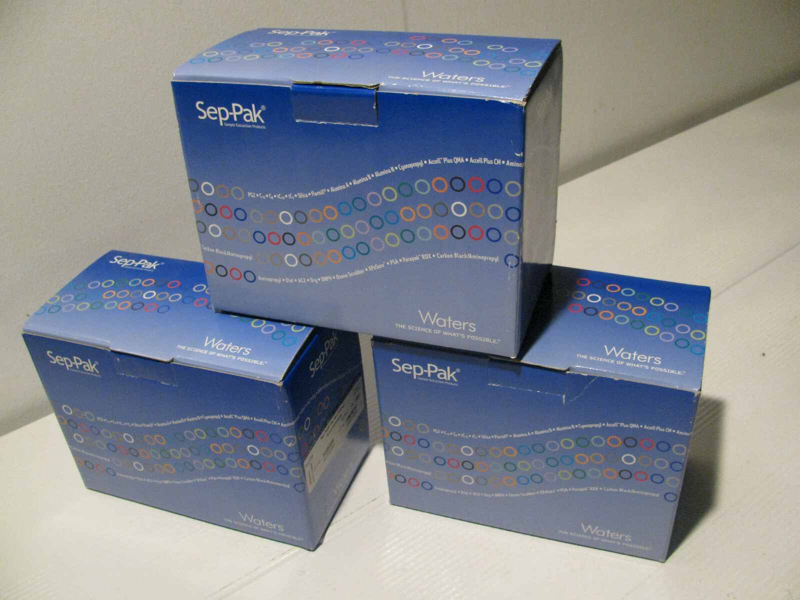 3 Boxes of 100 (300 total) New Waters SEp-Pak Vac 1CC (50mg) Silica ...