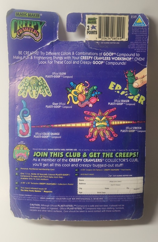 Creepy Crawlers Plasti Goop Compound Toymax Plasti steel For Custom Car ...