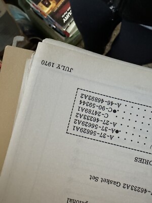 Mercury 110 Hp paper parts catalog rev 1970 # 90-59344 | eBay