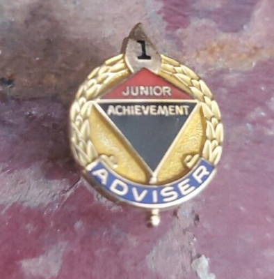 Vintage Junior Achievement Advisor 1 year pin Lapel Pin Hat Pin Award ...