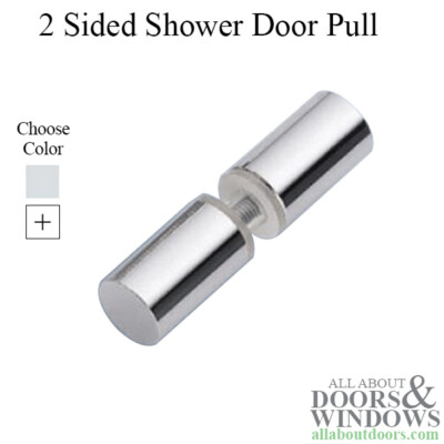Rockwell Security Shower Door Pull Polished Chrome Two Sided Shower ...