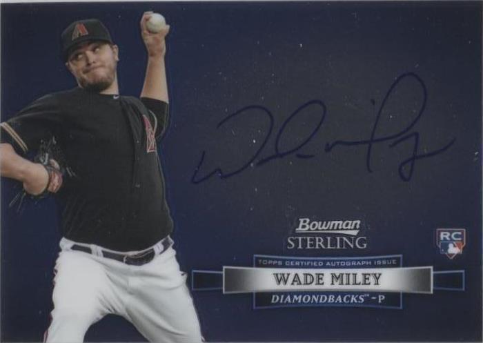 2012 Bowman Sterling - Autographed Rookie Wade Miley #BSAR-WMI (AU, RC ...