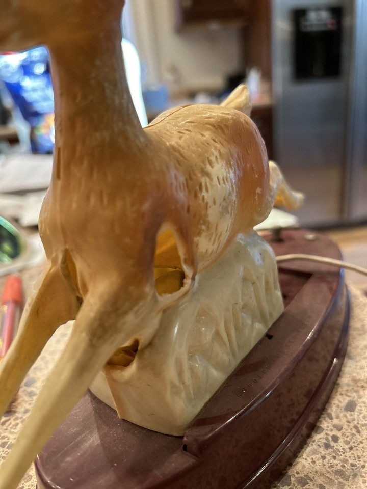 Antique Montgomery Ward 1939 Raylite Paramount Rudolph Reindeer Lamp ...