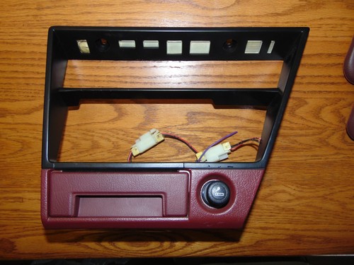 RED 1984-1989 Nissan 300ZX Stereo Radio Climate Control Trim Bezel w ...