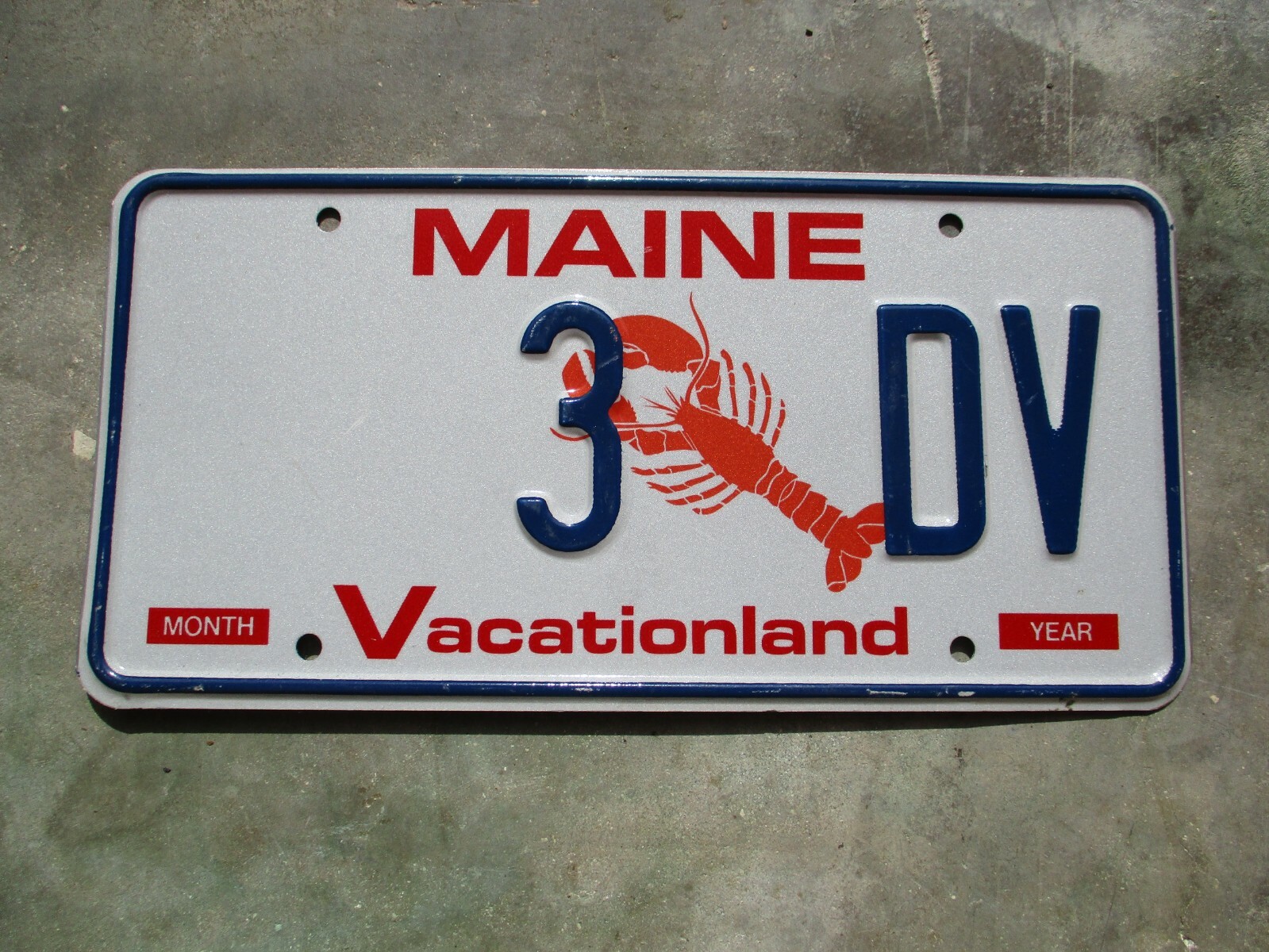 Maine Lobster license plate # 3 DV | eBay