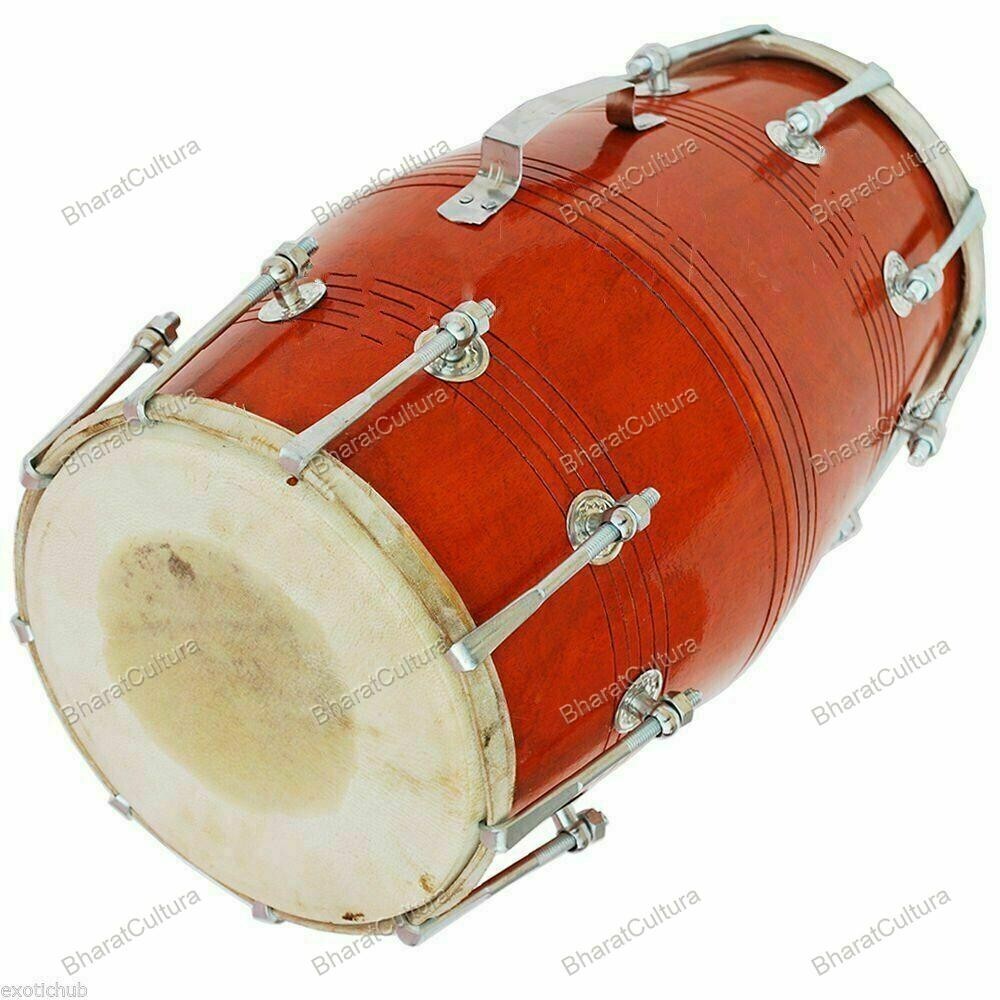 Wedding Kirtan Dholak/Dholki Musical Instrument Nut N Bolt With Cover ...