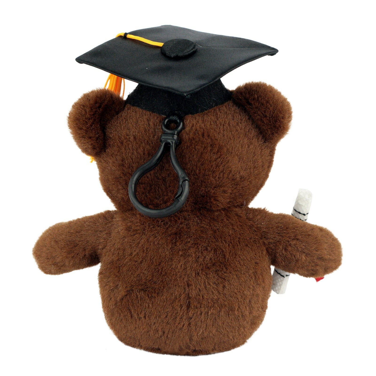 Dan Dee Graduation Plush Animals Back Pack Clip - Dark Brown Teddy Bear ...