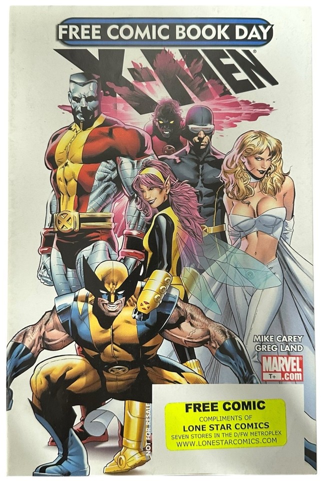 Marvel Comics X-Men Free Comic Book Day Edition Mike Carey Greg Land | eBay