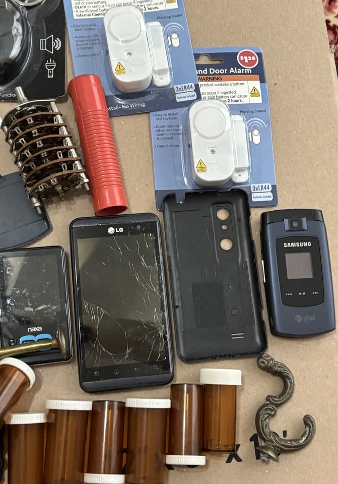Junk Drawer Lot Electronic Cell Phones Parts Pieces And More | eBay