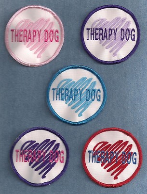 THERAPY DOG w/heart - therapy dog vest patch | eBay
