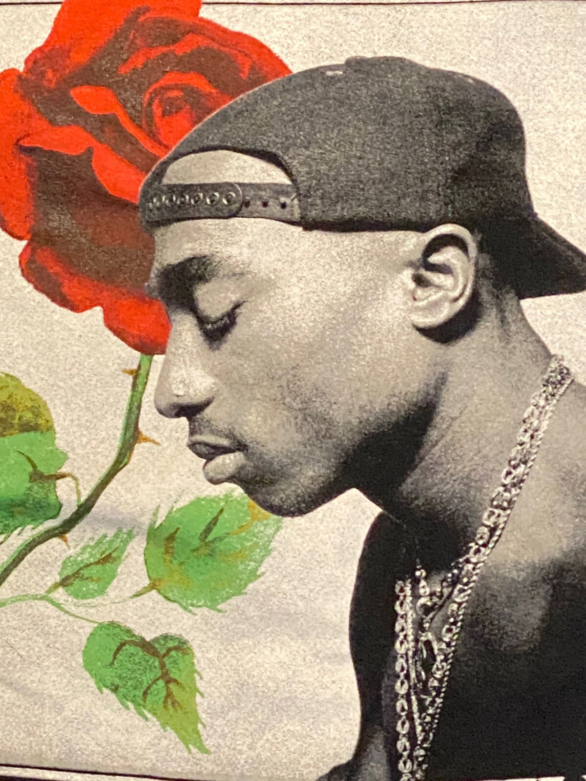 Tupac Mens 2PAC Graphic T-Shirt Black Long Sleeve Sin… - Gem