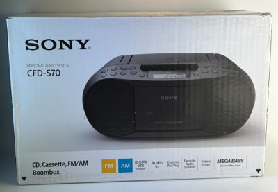 Sony CFD-S70 CD Boombox Cassette Radio Player FM/AM Stereo MP3 Tested ...