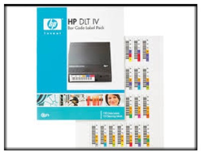 HP DLT IV Bar Code Label Pack (100 Data Labels & 10 Cleaning Labels) PN ...