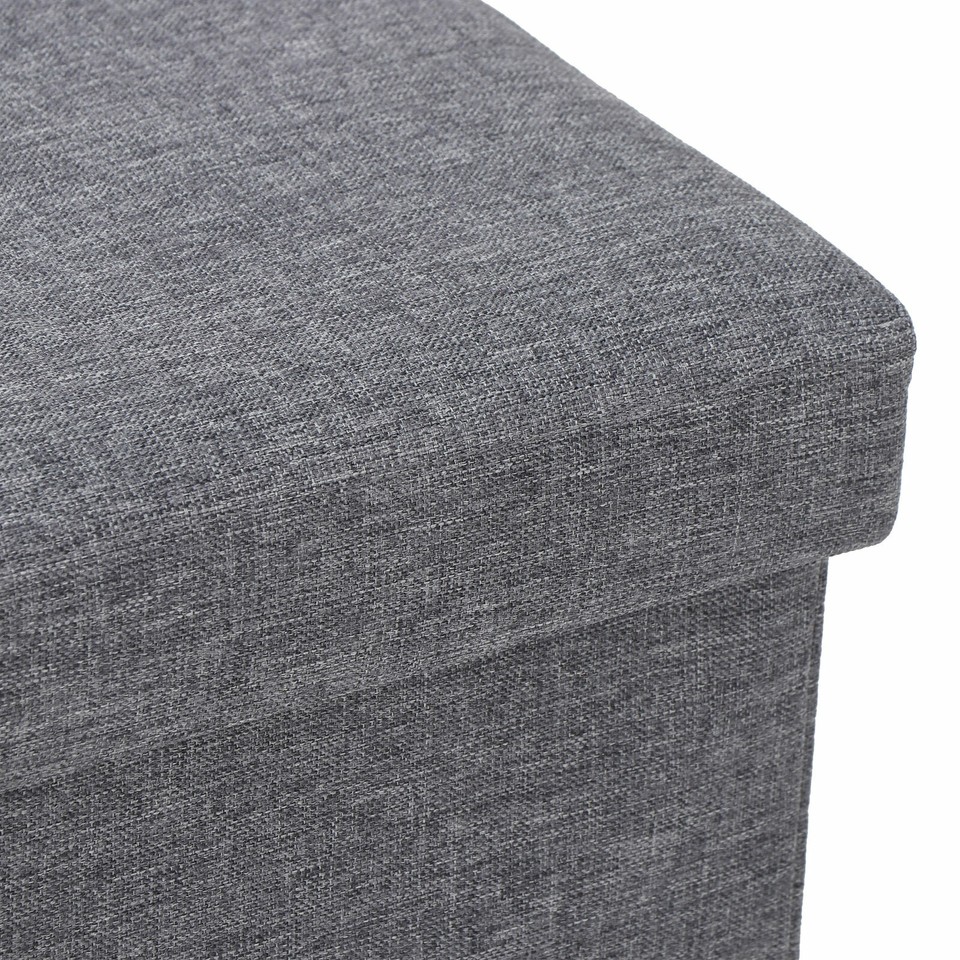 Storage Ottoman Foldable Foot Stool Foot Rest Box Home Chair Living ...