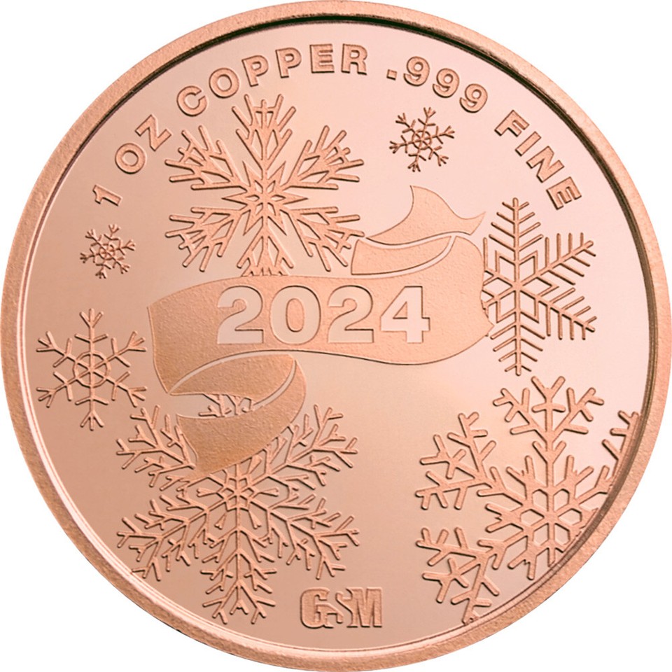 1 oz Golden State Mint Copper Round 2024 Santa .999 Fine Tube of 20 | eBay