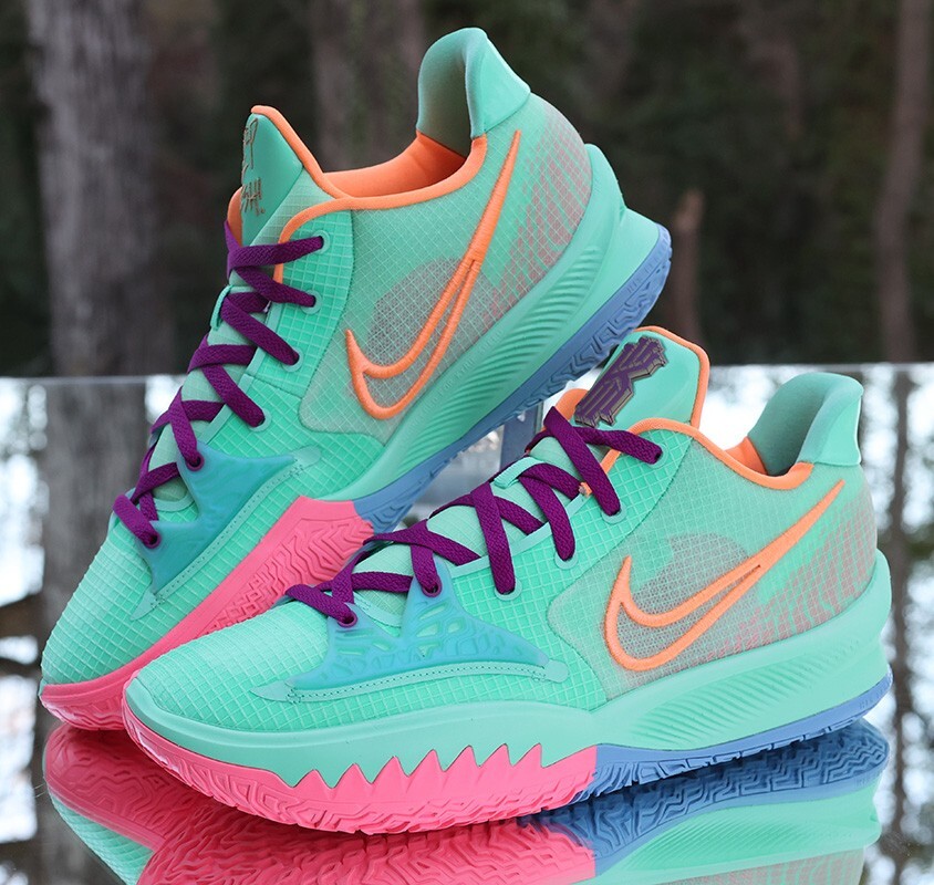 Nike Kyrie 4 Low Keep Sue Fresh Men’s Size 13 Green Orange Custom ...