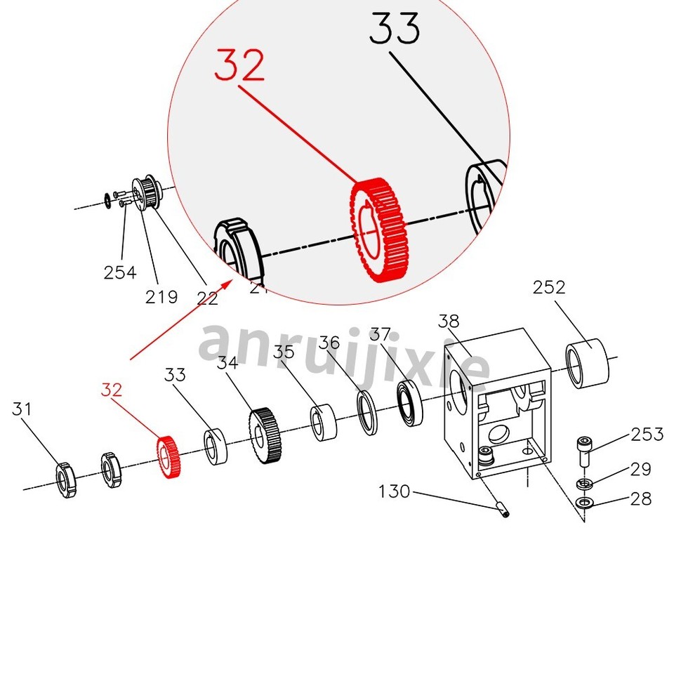 Lathe Metal Spindle Gear 36T for SIEG C1/M1/Grizzly M1015/Compact 7 ...