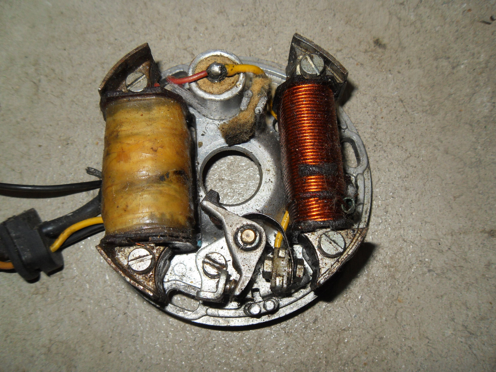 1970's Tomos Colibri Moped - Iskra Stator Assembly with Points and ...