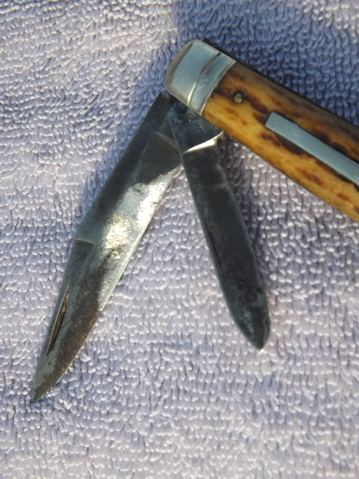 VINTAGE HIBBARD SPENCER BARTLETT LARGE MINI TRAPPER FRAME KNIFE RARE ...