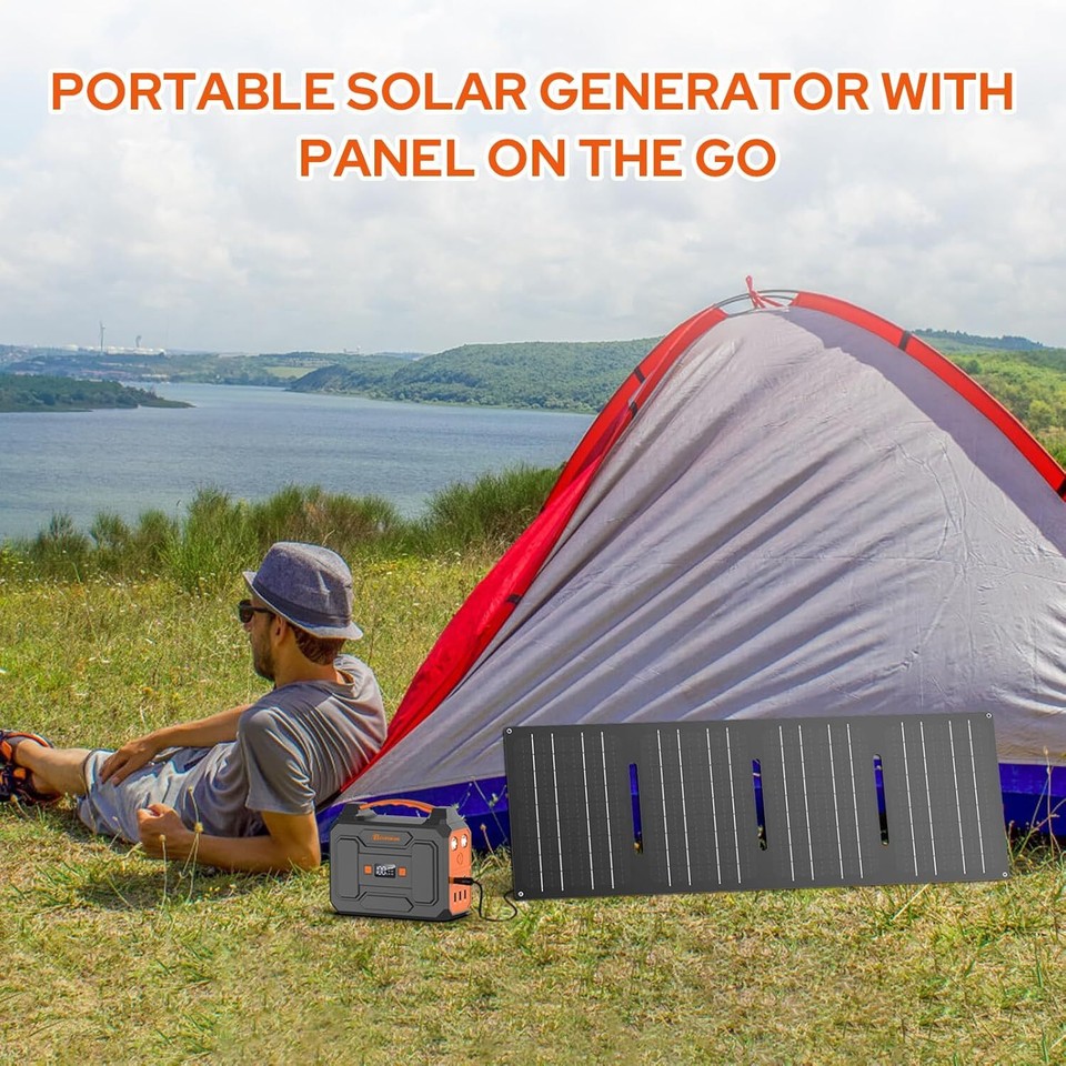 100W Solar Generator Portable Power Station Battery Charger with 40W ...