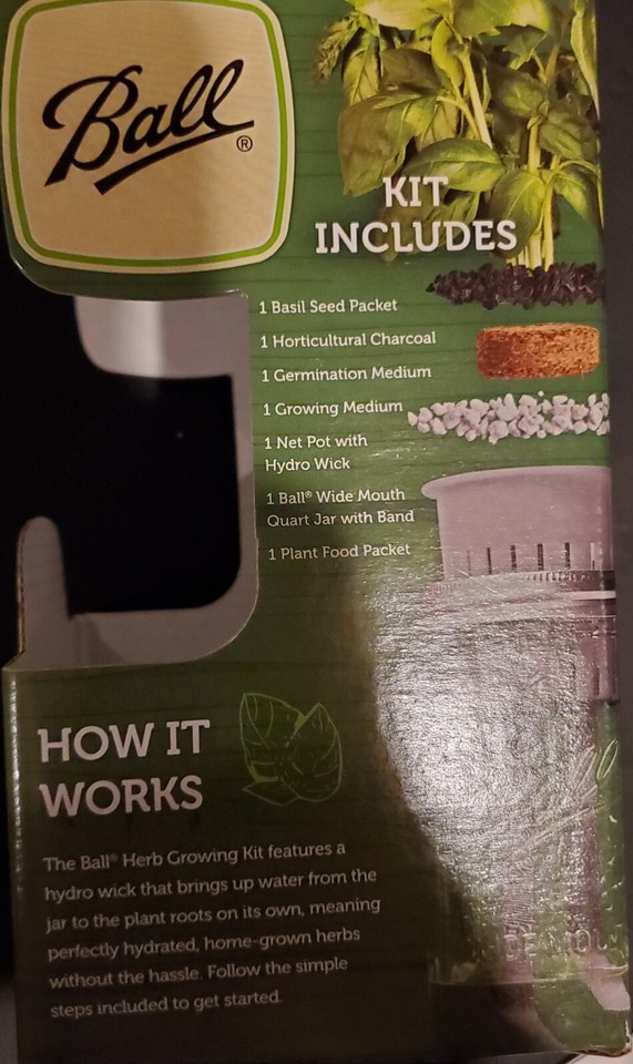 Basil Ball Herb Growing Kit Self-Watering Indoor Gardening Hydroponics ...