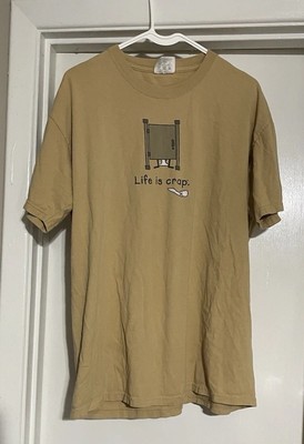 Vintage Life is Crap Drop Toilet Paper T-Shirt Tan Size Large | eBay