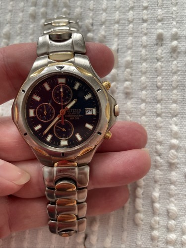 Citizen Men's Gold and Silver Tone Chronograph Stainless Steel WR 50 ...