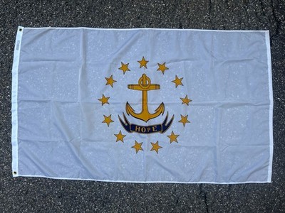 Rhode Island State Flag Annin Nyl-Glo 100% Nylon Bunting USA 60x36 | eBay