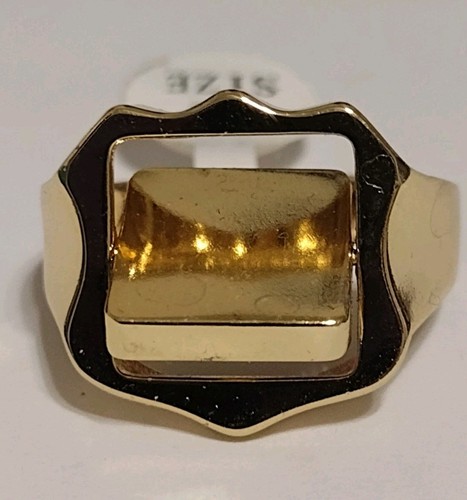 Gold Master Mason Flip Ring SIZE 11 Secret Society Ring Square Compass ...