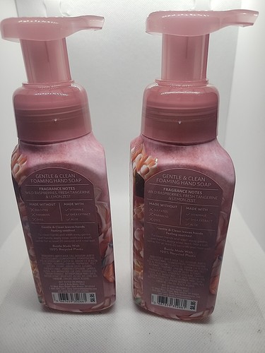 2x Bath & Body Works RASPBERRY TANGERINE Gentle Foaming Hand Soap 8.75 ...