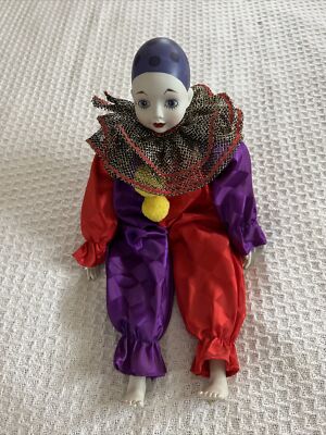 Vintage Madame Verte Porcelain Musical Clown Doll Wind Up Back ...