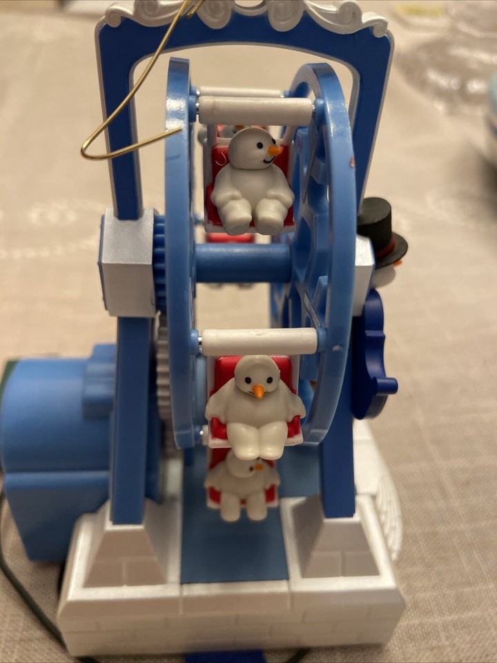 Hallmark Keepsake Snow Fun Ferris Wheel Ornament Magic Light Sound ...